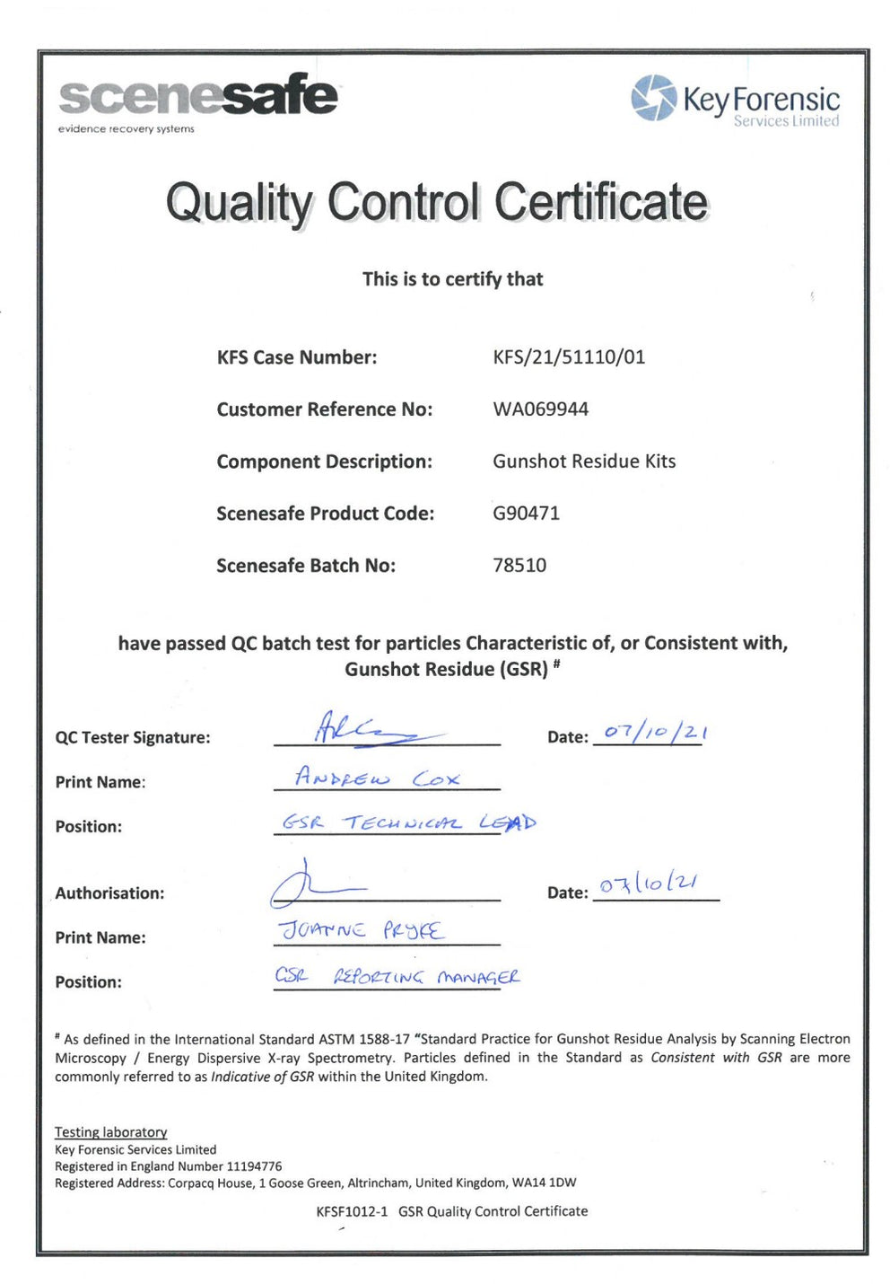 WA069944-78510 — SceneSafe