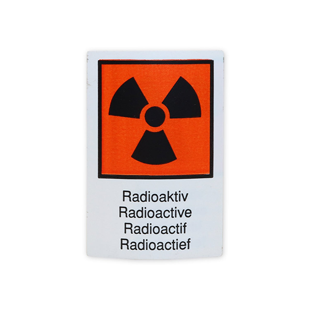 S/A Hazard Warning Label "Radioactive" — SceneSafe