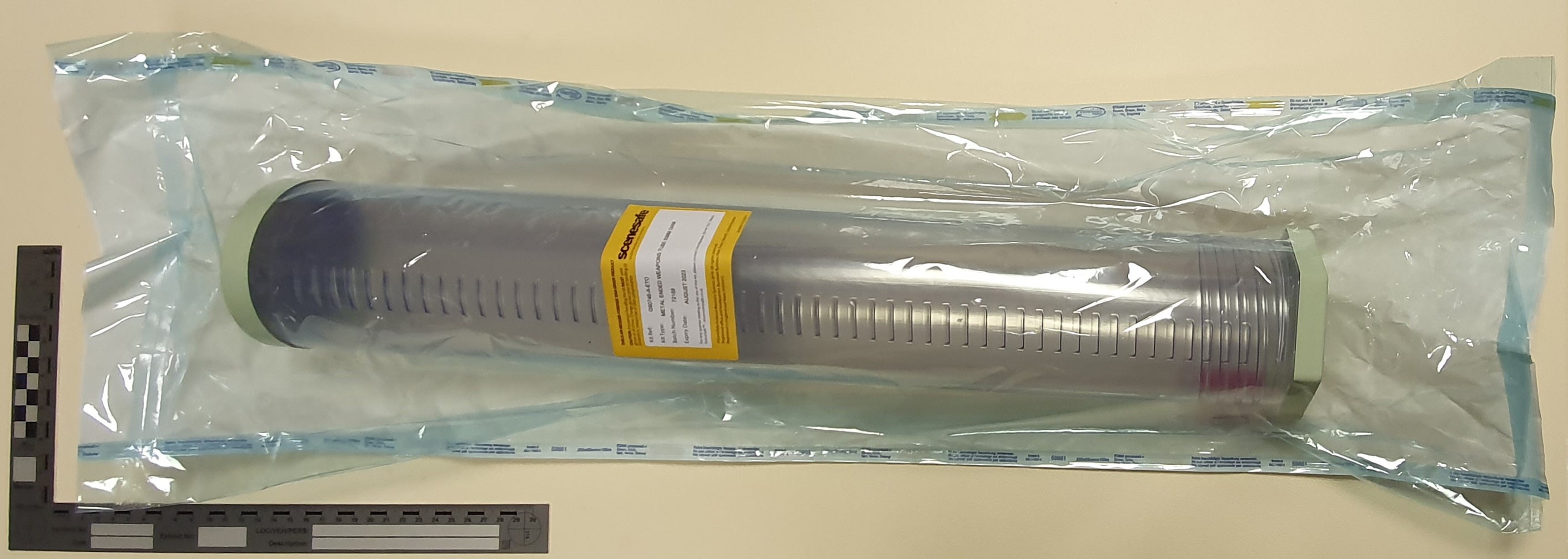 Metal Ended Weapon Tube 80mm x 550mm x 1000mm Each — SceneSafe